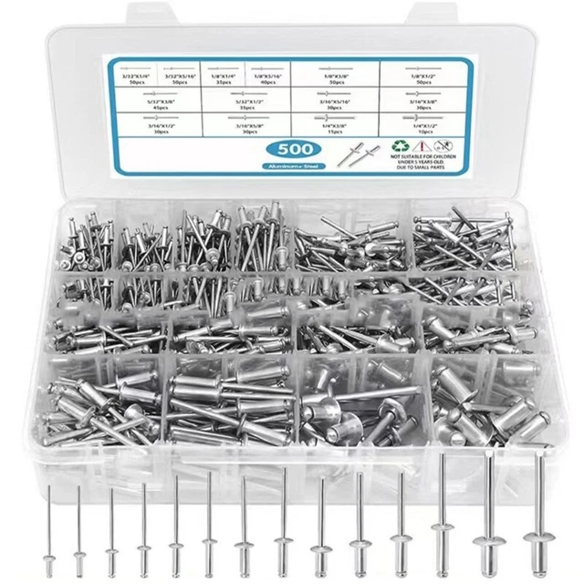 PRACTICAL ALUMINUM BLIND Rivets Fastener Collection Rustproof, Acid ...