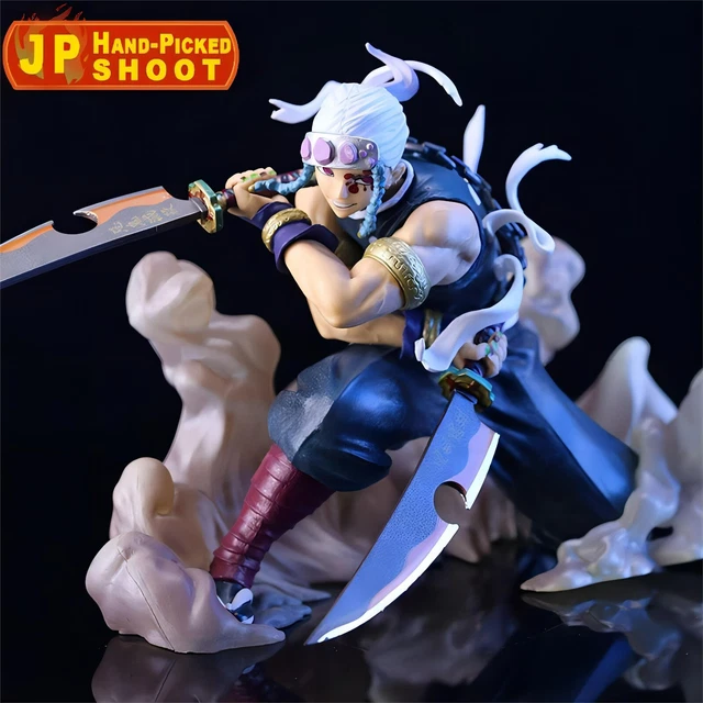 ANIME SLAYER DEMON Uzui Tengen Battle Sound Hashira Squat 14cm Statue ...