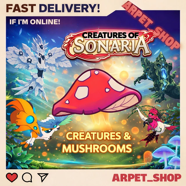 CREATURES, MUSHROOMS, TOKENS | Creatures Of Sonaria | COS $3.55 ...
