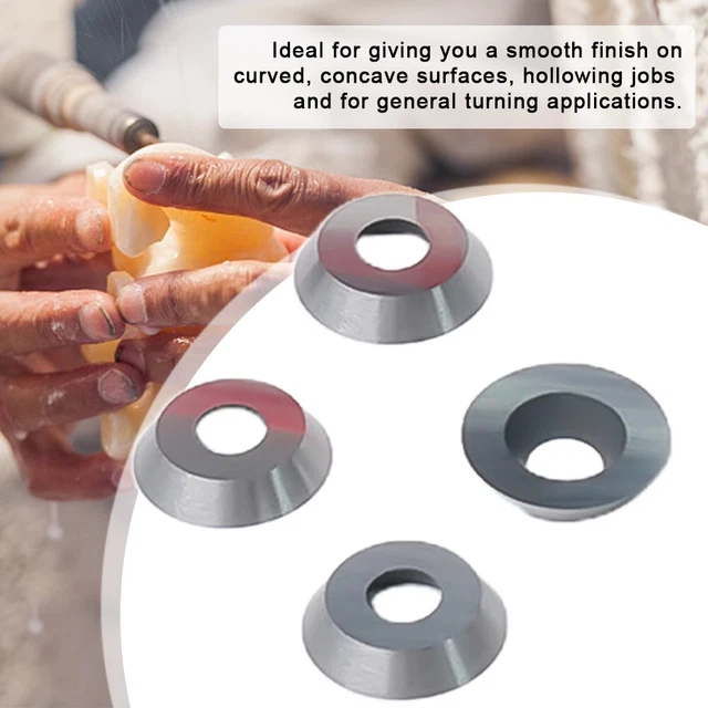 ROUND CARBIDE INSERTS Cutter Fits Ci3 Wood Turning 12mm Hollowing jobs ...
