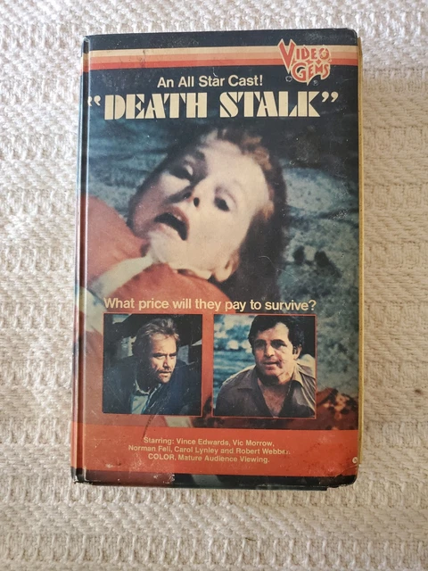 DEATH STALK (VIC Morrow ) RARE VHS Clamshell HORROR VIDEO GEMS Big box ...