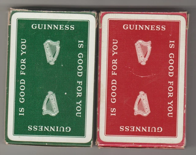 2X DIFFERENT PACKS GUINNESS BREWERY playing cards B WHITE HARPS £8.66 ...