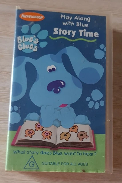 Vintage Blues Clues Play Along With Blue Story Time Vhs Video Vhs