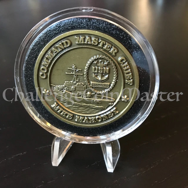 C34 USS NITZE DDG-94 Command Master Chief Mike Mahoney Challenge Coin ...