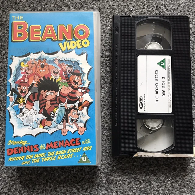 THE BEANO VIDEO Starring Dennis The Menace Pal Vhs Video Kids Children ...