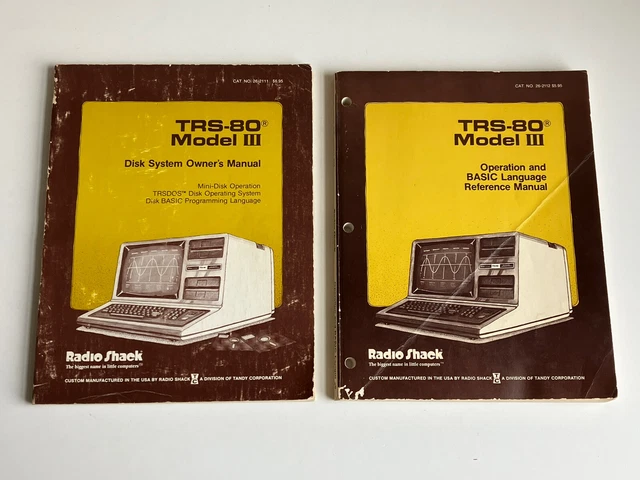 VINTAGE RADIO SHACK TRS-80 Model III Operation & BASIC Language ...