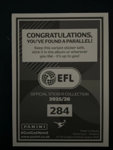 PANINI EFL 2025/26 Sticker Collection Marlon Pack Portsmouth Gold ...