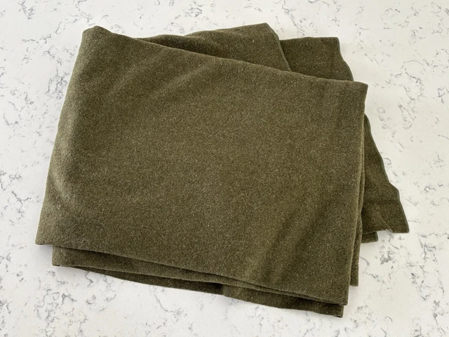 WW2 WWII US Army Olive Drab Wool Field Blanket Size 64” x 78 Vintage ...