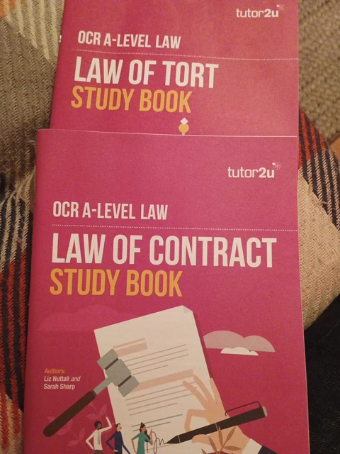 TUTOR2U OCR A level law Study Books X 2 contract Tort £1.13 - PicClick UK