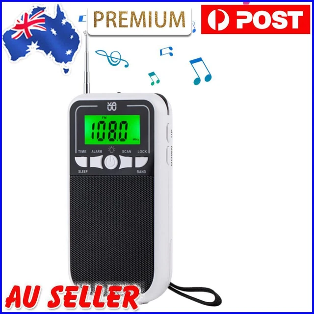 PORTABLE HI-FI RADIO Digital Display AM FM Radio Flashlight 3.5mm ...