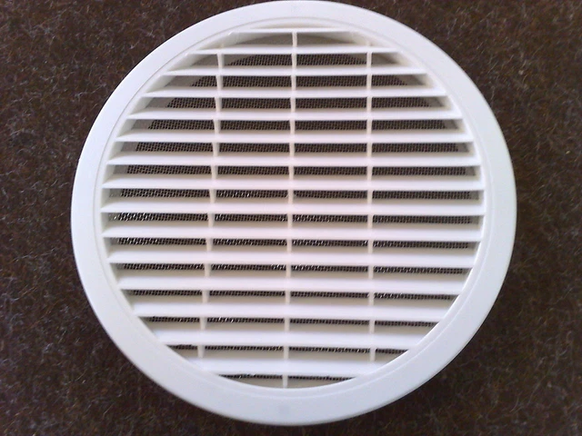LUFTGITTER RUND MAUERLÜFTER Gitter rund weiß DN 200 neu Lüftungsgitter ...