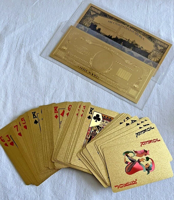 24K GOLD FOIL Playing Cards and Currency $25.00 - PicClick CA