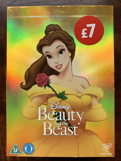 BEAUTY AND THE Beast DVD 1991 Walt Disney Animated Movie w/ Slipcover ...