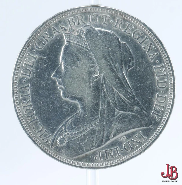 1897 SOLID SILVER Antique Queen Victoria Crown Coin Juventus Formed ...