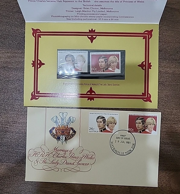 AUSTRALIA - 1981 Marriage Of Charles & Diana, Matching FDC And MNH Stamp Pack $6.50 - PicClick AU