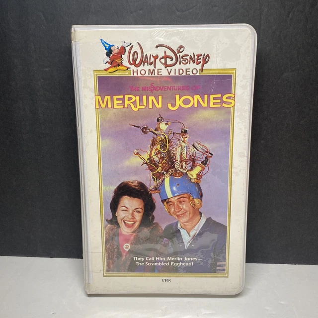 MERLIN JONES VHS Tape Walt Disney Home Video White Clam Shell Sealed ...