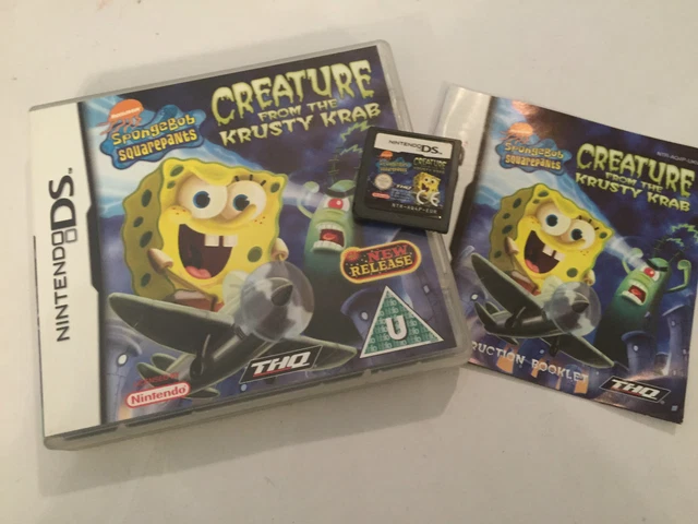 NINTENDO DS DSL DSi GAME Spongebob Squarepants CREATURE FROM THE KRUSTY ...