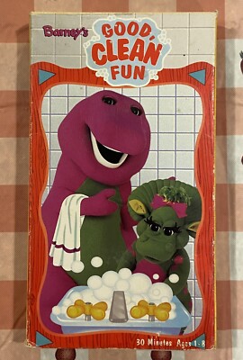 BARNEY & FRIENDS Good Clean Fun! VHS Video Tape RARE! VTG Sing Along ...