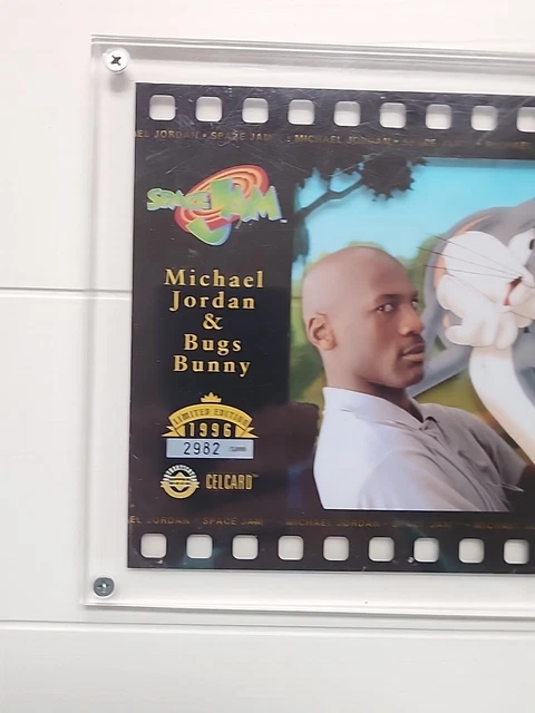 MICHAEL JORDAN & Bugs Bunny Space Jam Jumbo Animation Celcard #2982/ ...