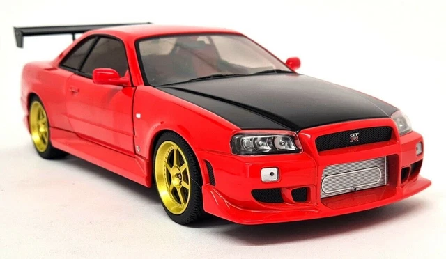 GREENLIGHT 1/18 1999 Nissan Skyline GT-R R34 Red Underglow LED Lights ...