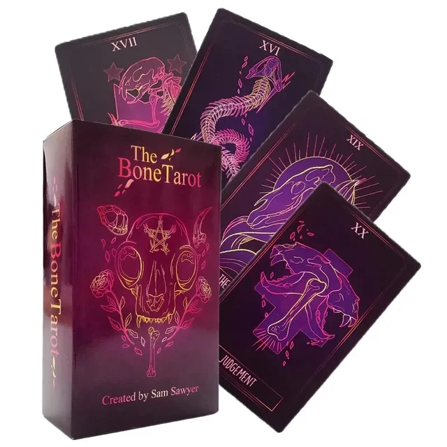 THE BONE TAROT 78 Card Tarot Set Deck BY SAM SAWYER with Guidebook ...