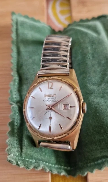 VINTAGE SWISS MADE Mens Watch Zheut 21 Day Calendar Requires Mending ...