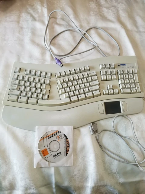 MICRO INNOVATIONS ERGONOMIC Keyboard W/ Touchpad **LOOK** EUR 20,71 ...