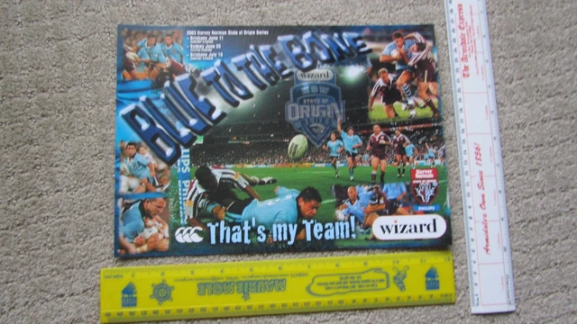 2003 NSW BLUES Wizard Poster - State Of Origin - Bad To The Bone A4 ...