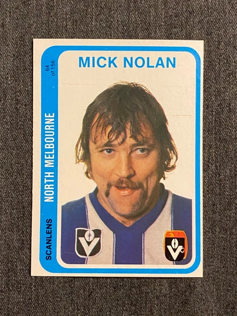 1979 VFL SCANLENS #64 Mick Nolan North Melbourne $13.00 - PicClick AU