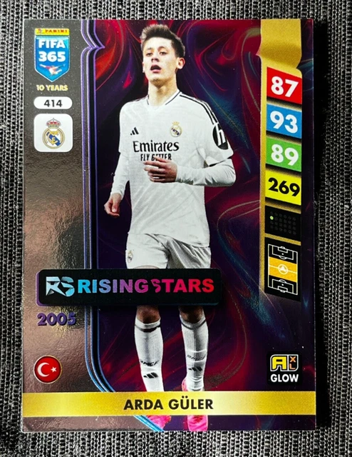 CARTE CARD PANINI Adrenalyn Fifa 365 2025 Rising Stars Arda Guler ...