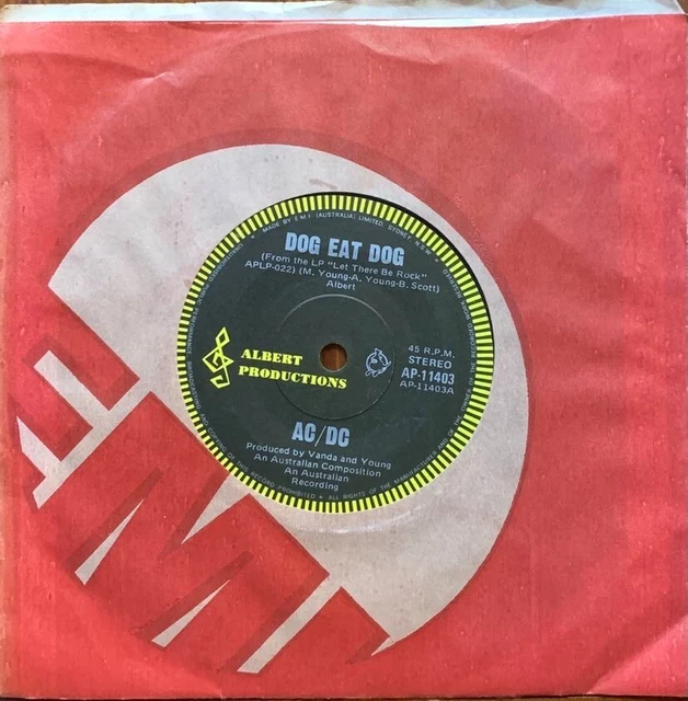 AC/DC - DOG Eat Dog / Carry Me Home Rare 1977 Oz Albert Productions 45 ...