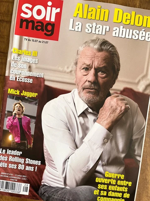 ALAIN DELON THE Rolling Stones Mick Jagger Magazine Belgique Complet ...