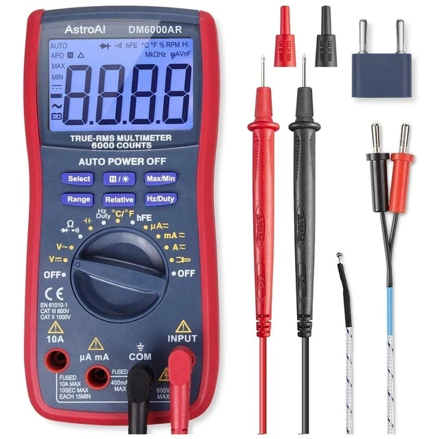 ASTROAI DIGITAL MULTIMETER TRMS 6000 Counts Manual and Auto-Ranging ...