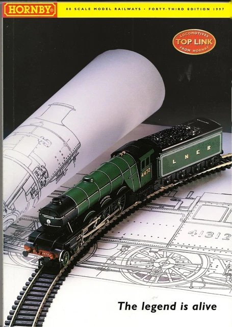 HORNBY 1997 CATALOGUE LNER Flying Scotsman cover overhead photos ...