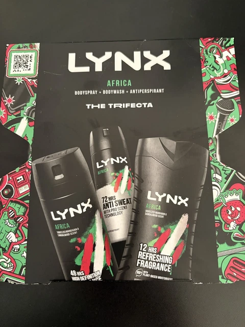 LYNX AFRICA “THE Trifecta” 3 Pack Gift Set £5.45 - PicClick UK
