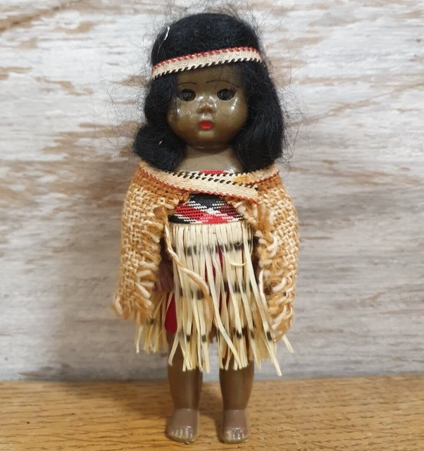 TRADITIONAL MAORI 6& Doll Black Woman Vintage 1950s New Zealand ...