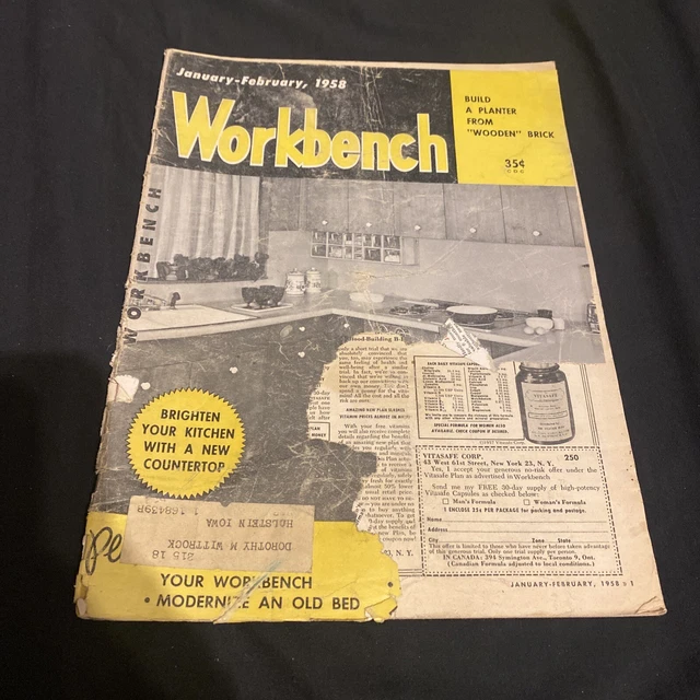 WORK BENCH, WORKBENCH Magazine, do it yourself magazine, January 1958 £ ...