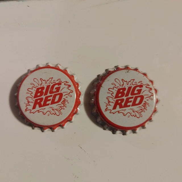 VINTAGE BIG RED Soda Bottle Caps Set of 2 £4.68 - PicClick UK