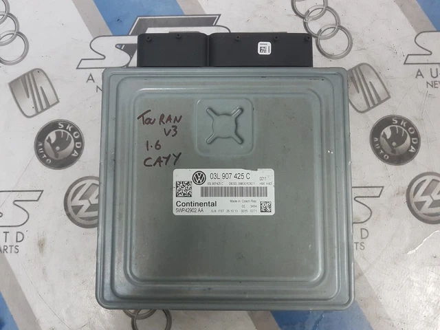 VW TOURAN 1.6 TDI CAYC Engine Control Unit / ECU 03L 907 425 C ...