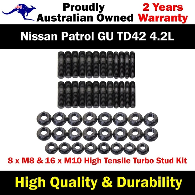 HIGH TENSILE EXHAUST Manifold EGR Turbo Stud Kit For Nissan Patrol GU ...