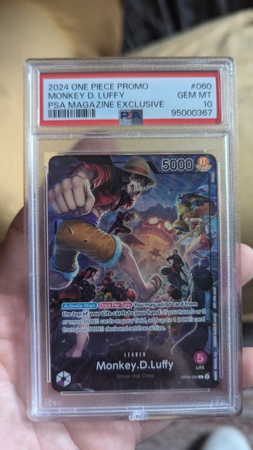 PSA10 ONE PIECE TCG Monkey D Luffy OP05-060 Leader PSA Magazine Exclusive Promo EUR 460,00 ...