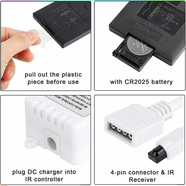 44 KEY IR Remote Controller RGB Control Box DC 12V For LED 3528/5050 ...