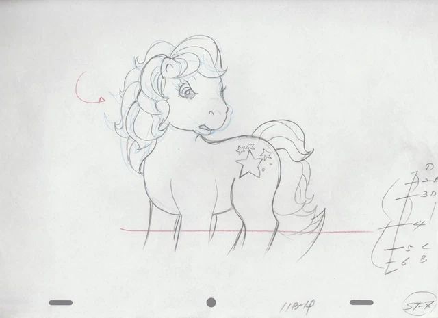 MY LITTLE PONY Cartoon Animation Pencil Prod Drawing 12.5x10.5" 11B-14 ...
