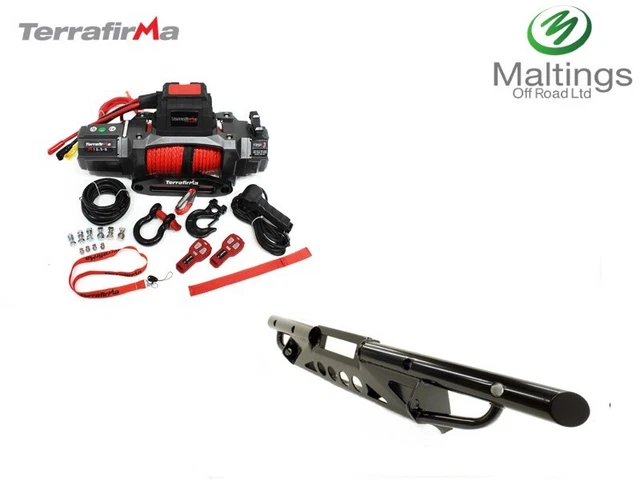 DEFENDER TUBULAR WINCH Bumper + Winch (Non Air Con) Terrafirma Tf003 ...