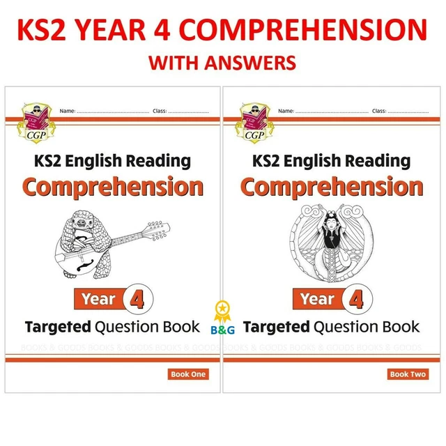 KS2 YEAR 4 English Targeted Reading Comprehension Books with Answer ...