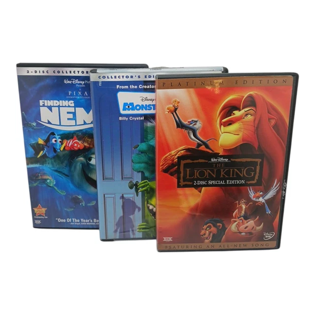 DVD LOT 3 Finding Nemo Monsters,Inc Loin King 2 Disc EUR 6,07 - PicClick DE