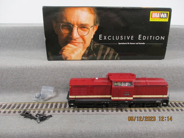 BRAWA SPUR H0 AC 0456 Diesellokomotive V 100 106 der DR Digital ESU in ...