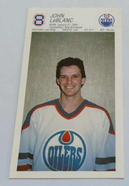EDMONTON OILERS JOHN Leblanc # 8 player photo 9x4 # NHL $6.00 - PicClick CA