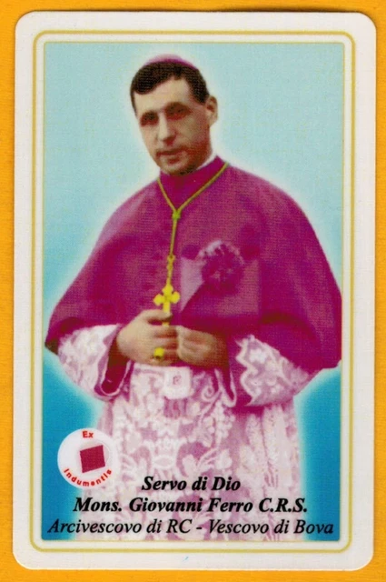 SANTINO CON RELIQUIA : SdD Mons. GIOVANNI FERRO/ex indumentis EUR 6,50 ...
