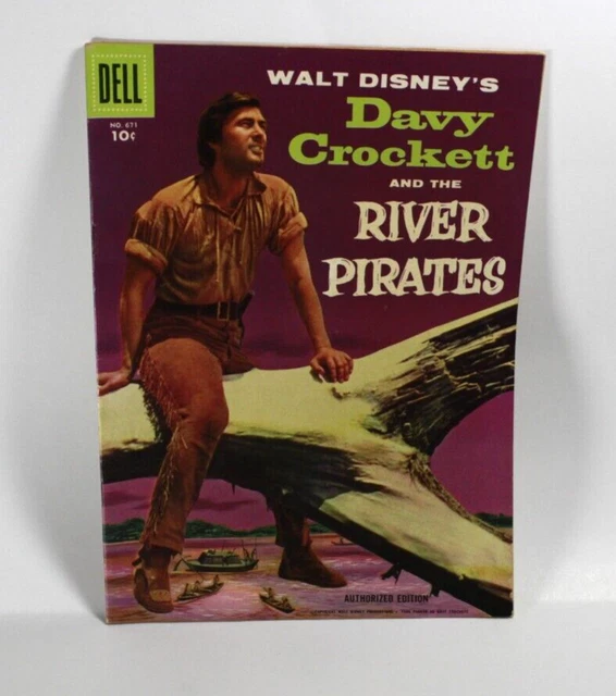 WALT DISNEY'S DAVY Crockett and River Pirates #671 1955 Comic - Dell ...